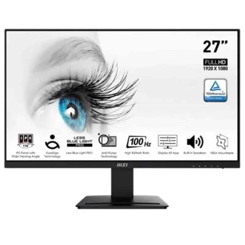 Monitor 27 MSI PRO MP273A Flat FHD IPS 100Hz HDMI/DP/VGA