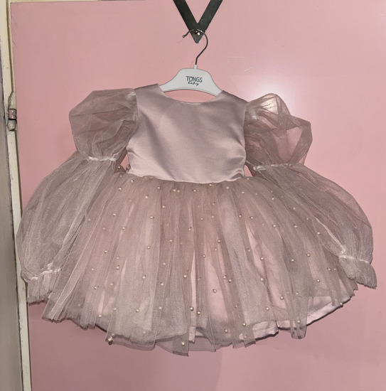 Puder roze svecana haljina za prvi rodjendan