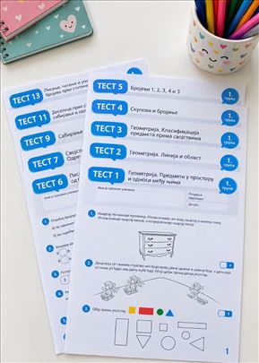 Testovi I razred srpski matematika svet oko nas