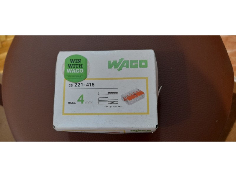 Kleme sa 5 ulaza,preklopne,WAGO(25 kom.)
