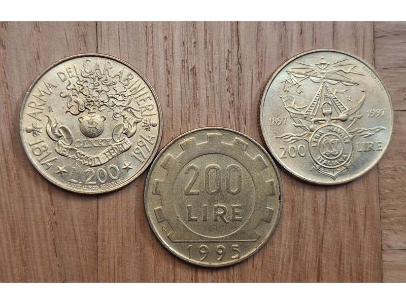 200 Lira Italija 9 Kom
