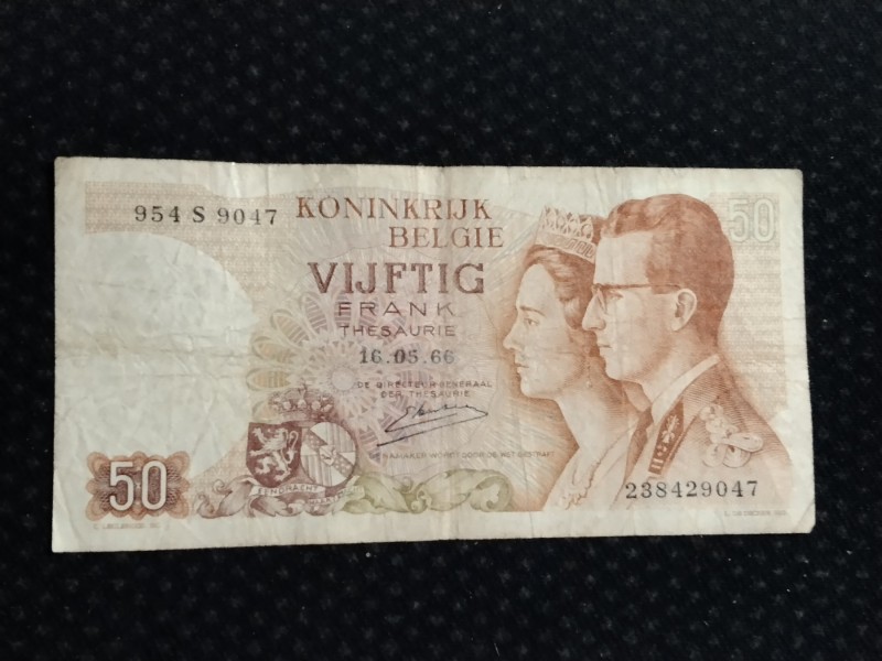 50 franaka 1966 belgija