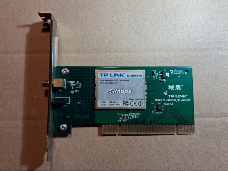 TP-LINK TL-WN551G bežična PCI kartica (Atheros AR5005G)