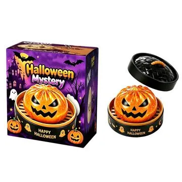 DOWMOO HALLOWEEN MYSTERY DUMPLING SQUISHY TOY - ORANGE PUMPKIN