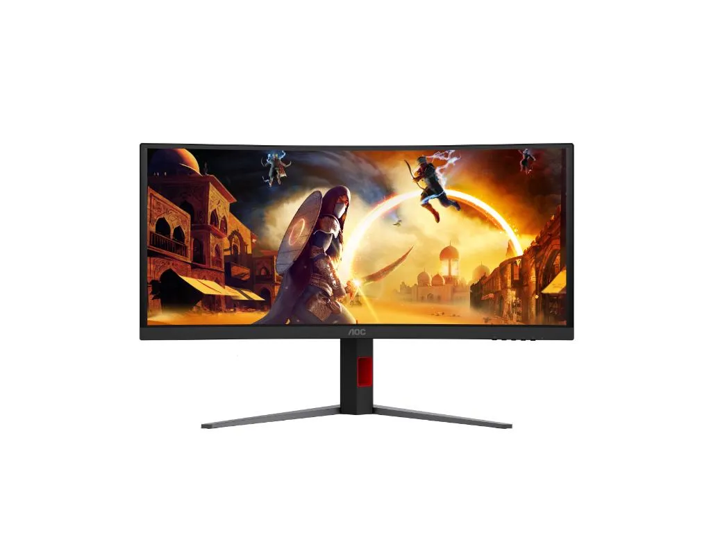 Monitor AOC CU34G4CA 34"/VA,zakrivljen/3440x1440/180Hz/1ms GtG/HDMIx2,DP,USB-C/Visina/zvucnici/crna