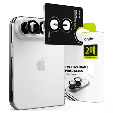 IPHONE DUO RINGKE ZAŠTITNO KALJENO STAKLO ZA KAMERU - 2 KOM. - CRNO