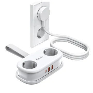 ORICO AP3 5-IN-1 20W POWER STRIP - 2X AC, 2X USB-A, USB-C PD