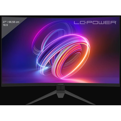MONITOR 27′ LC POWER LC-M27FC FHD 180HZ CURVED VA PANEL 1920×1080 1XDP/2XHDMI/1XUSB, AUDIO OUT
