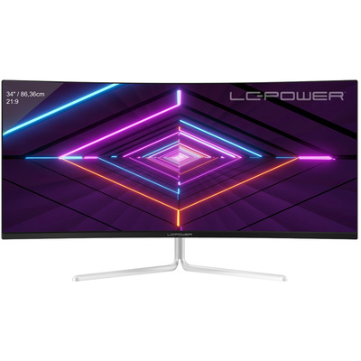 MONITOR 34′ LC POWER LC-M34-UWQHD-100-C-V3 ULTRAWIDE QHD, 3440×1440, 120HZ, CURVED, 2XDP/2XHDMI, AUDIO OUT