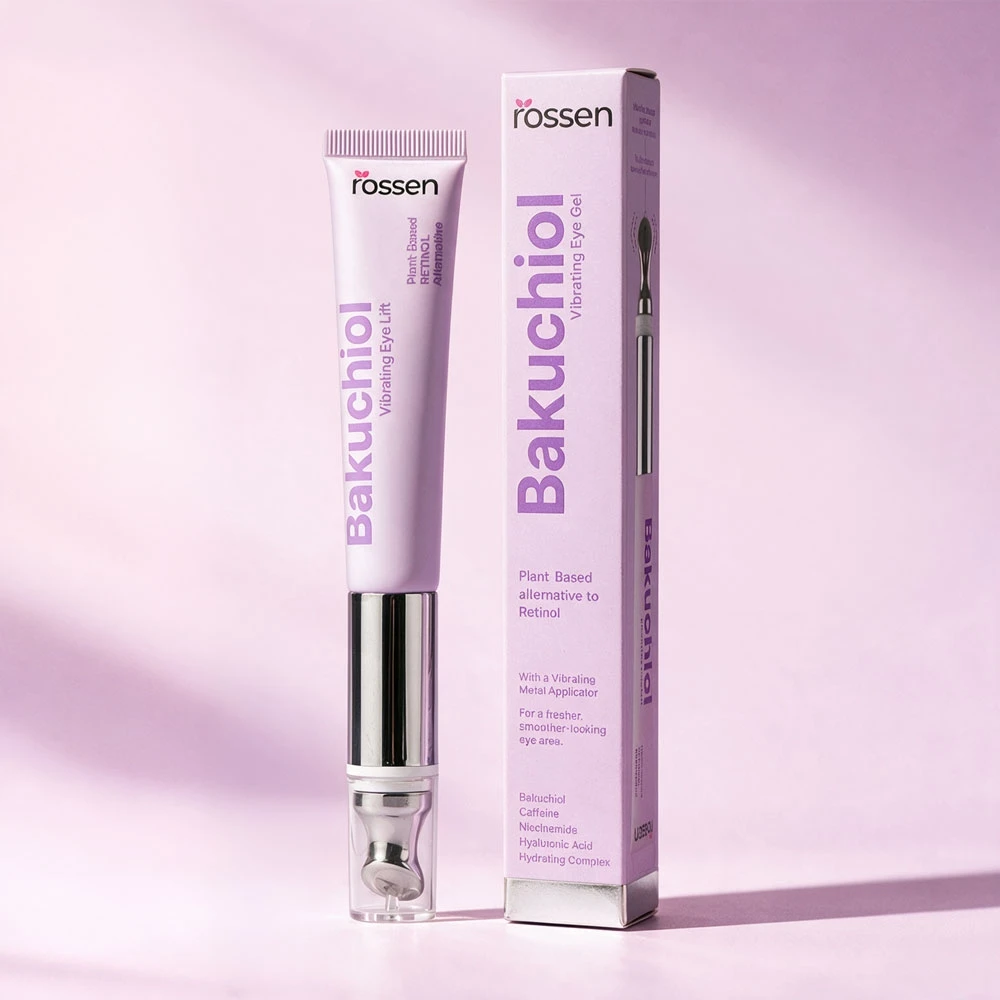 Bakučiol eye gel sa vibrirajućim aplikatorom