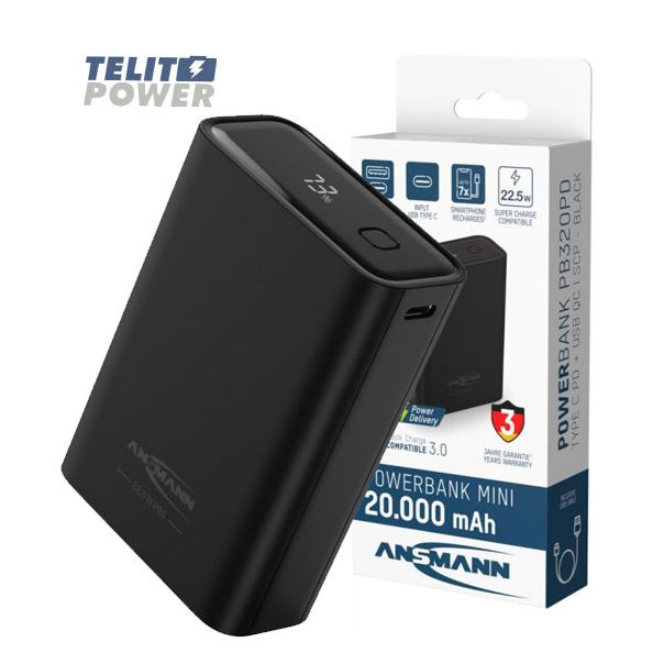 ANSMANN PB222PD powerbank 20000mAh – crni, QuickCharge