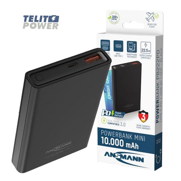 ANSMANN PB222PD powerbank 10000mAh – crni, QuickCharge