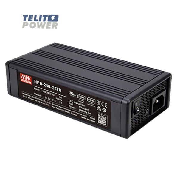 MEANWELL Punjač akumulatora - Li-Ion baterija NPB-240-24TB 240W / 21-30.4V / 8A MEAN WELL