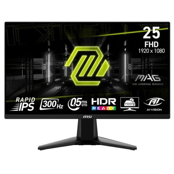 MSI 25" MAG 255XF FHD 1920x1080 Rapid IPS 300 Hz gaming monitor