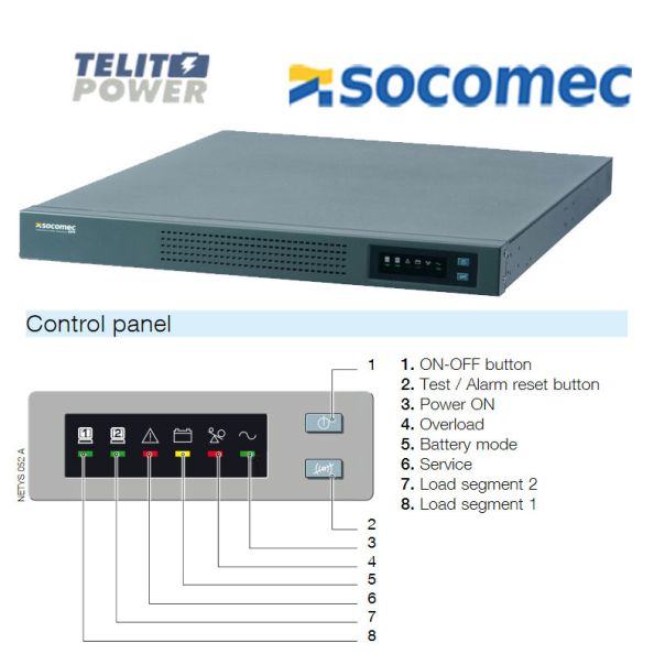 SOCOMEC UPS SOCOMEC NeTYS PR NET1000-PR-1U 1000VA / 670W
