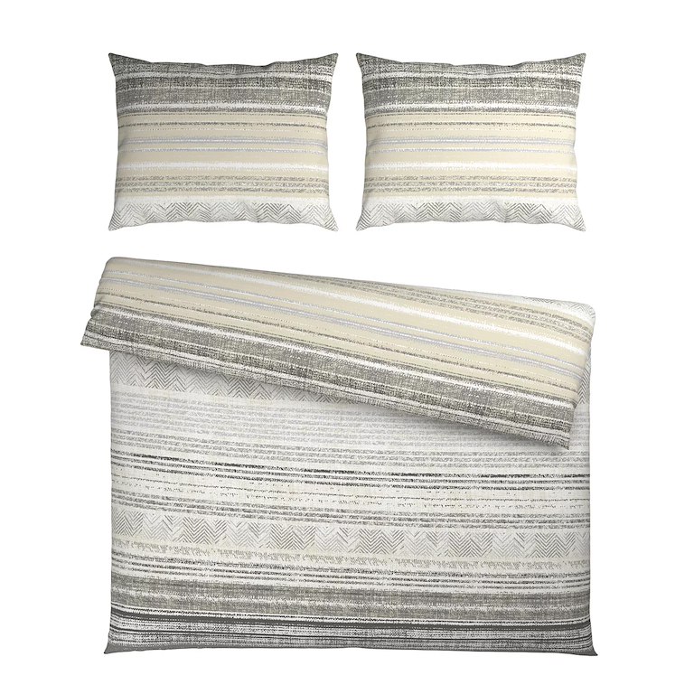 POSTELJINA 200/200 cm flanel sivobraon