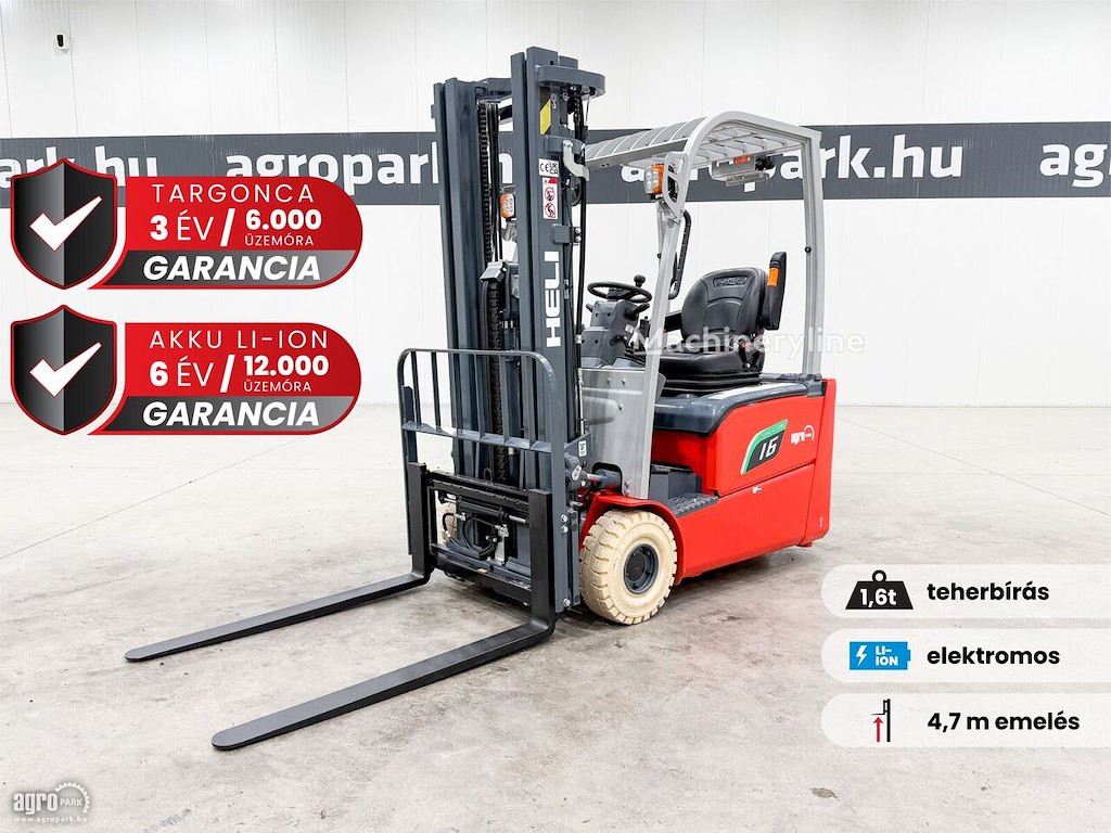 Novi Heli G3-S 1,6 t forklift električni viljuškar