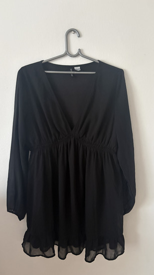 h&m haljina crna m