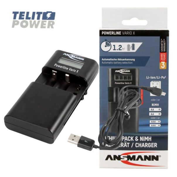 ANSMANN Univerzalni punjač Li-Ion/Li-Po i NiMH punjivih baterija Powerline Vario X