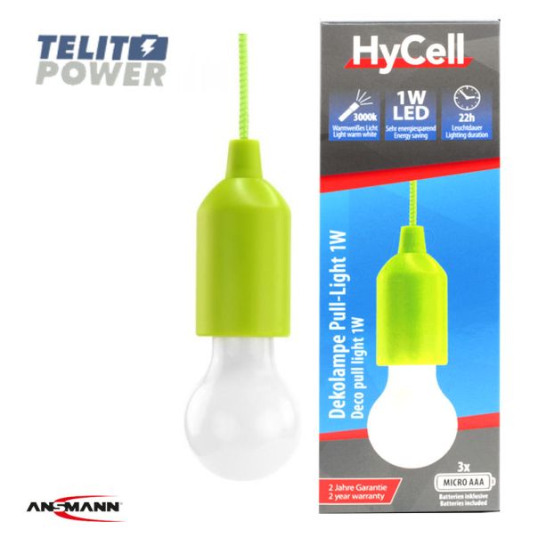 ANSMANN LED lampa Pull-Light PL1W zelena