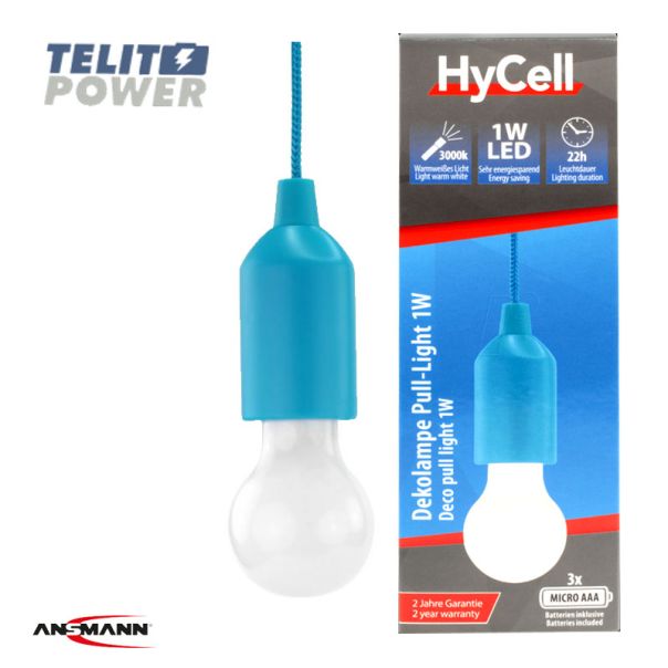ANSMANN LED lampa Pull-Light PL1W plava