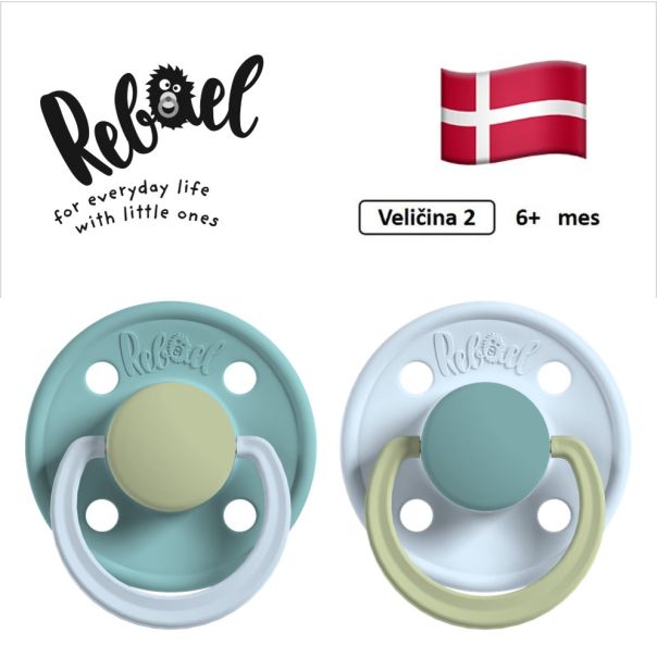 REBAEL cucle za bebe, 6+ mes, 2 kom, Morska pena i Plava, RBL23692693