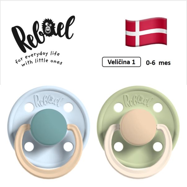REBAEL varalice za bebe, 0-6 mes, 2 kom, Plava i Maslina, RBL16031920