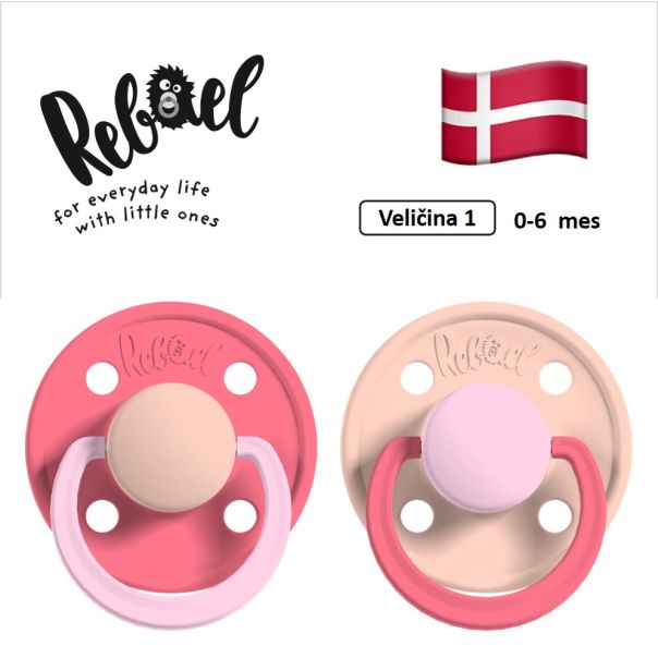 REBAEL varalice za bebe, 0-6 mes, 2 kom, Salmon i Blush, RBL15141451
