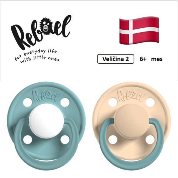 REBAEL cucle za bebe, 6+ mes, 2 kom, Morska pena i Badem, RBL23372030