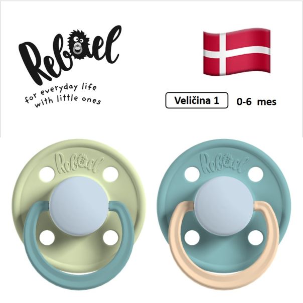 REBAEL varalice za bebe, 0-6 mes, 2 kom, Maslina i Morska pena, RBL19361306