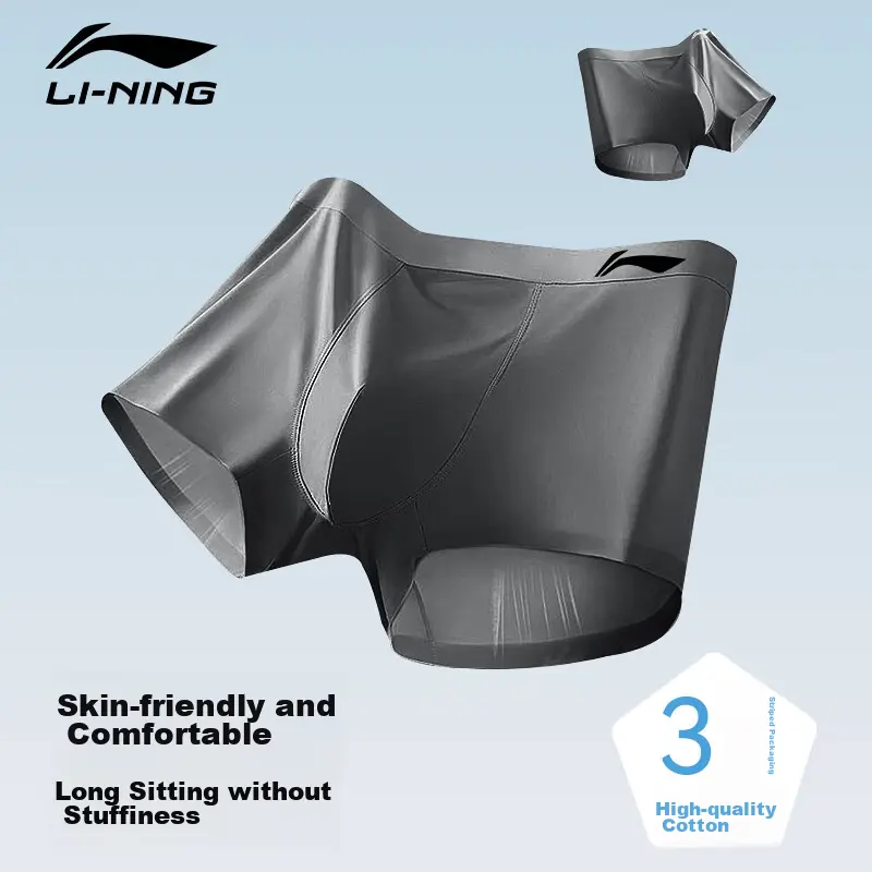 Li-Ning Muške bokserice, 3 para, Sive