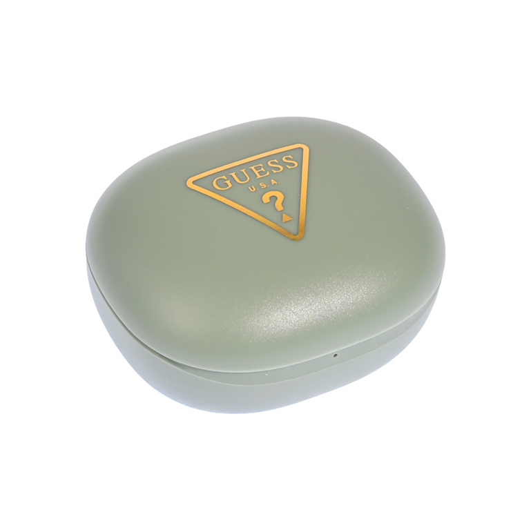 Bluetooth slusalice Guess TWS Flat Triangle Logo Electroplated zelene (GUTWST7FCETN)