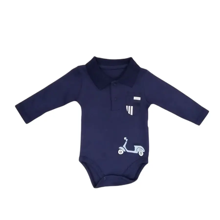 Vrabac Bodi za bebe 3794, Teget