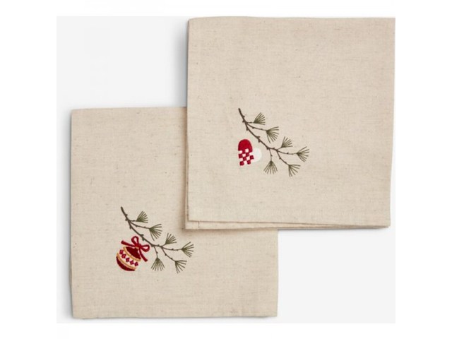 Platnena salveta 40x40cm natur 2kom.