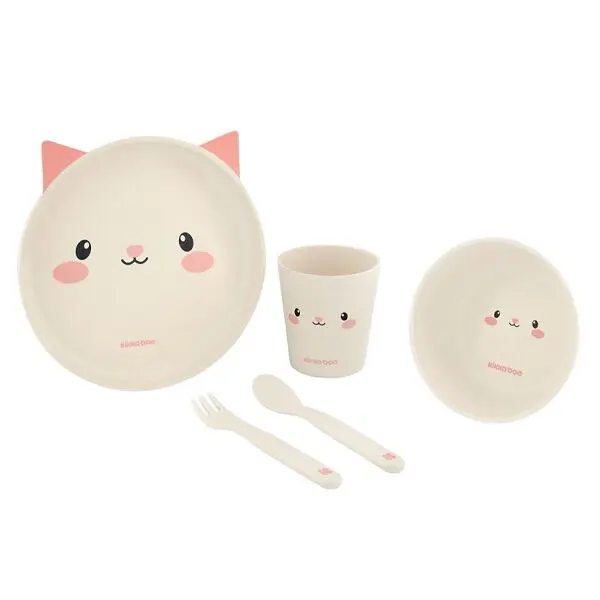 Kikka Boo Set posuđa za bebe, 5 komada, Svetloroze