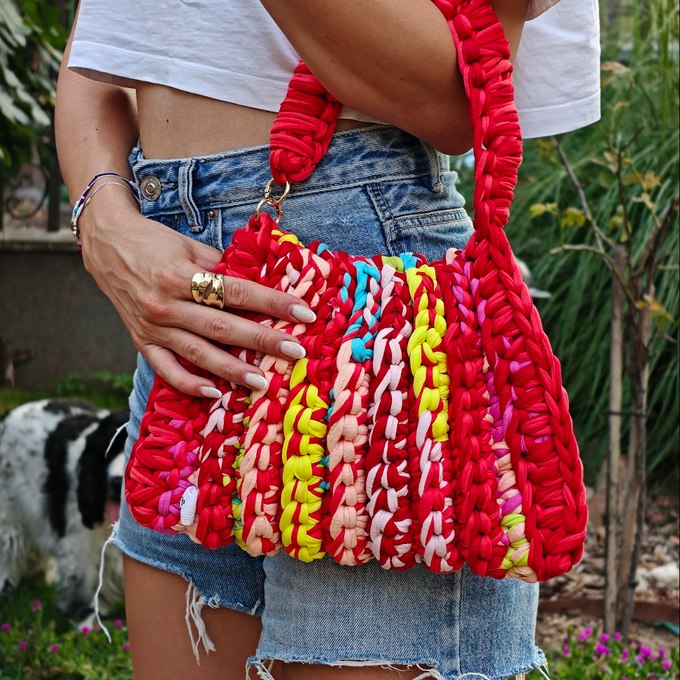 Heklana torba - Chevron Fiesta