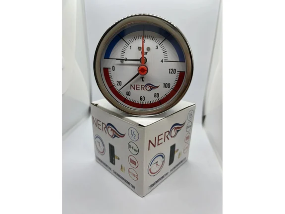 Nero Termomanometar do 120 °C 1/2″