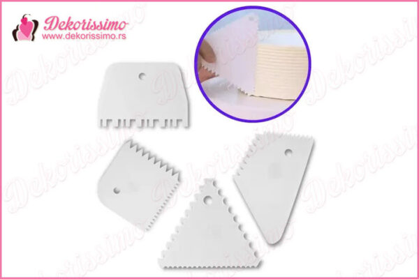 Set 4 reckave špatule za šlaga – K8273