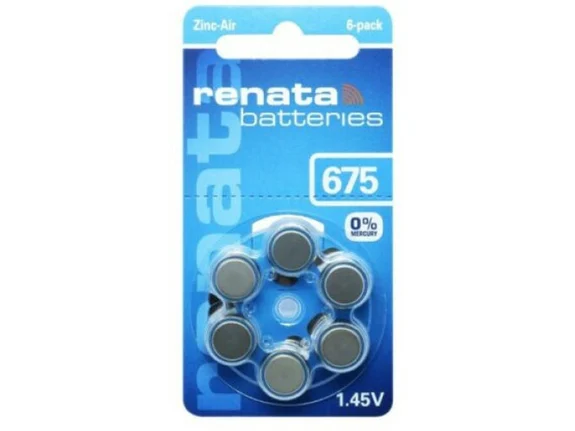Renata baterija ZA675 1.45 V Zink-Air baterija za Slusni Aparat, PAK6 (cena po kom.)