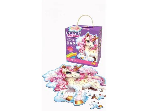 Merx Svetlucave puzzle Jednorog 45 delova