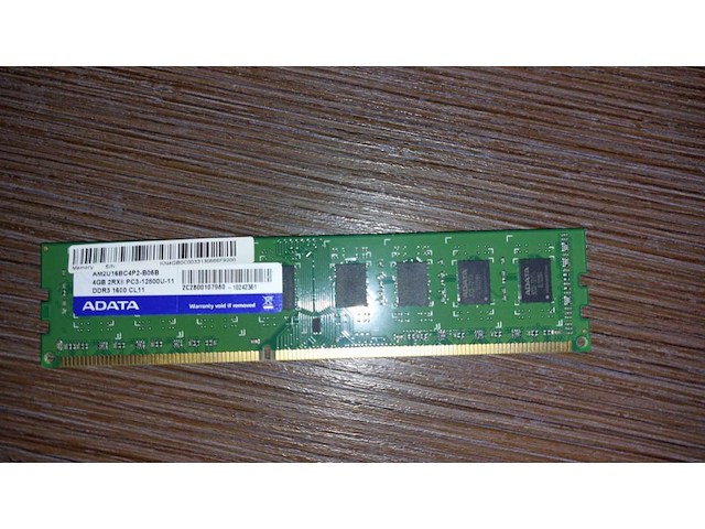 ADATA 4GB 2RX8 PC3-12800U DDR3-1600MHz CL11 UDIMM