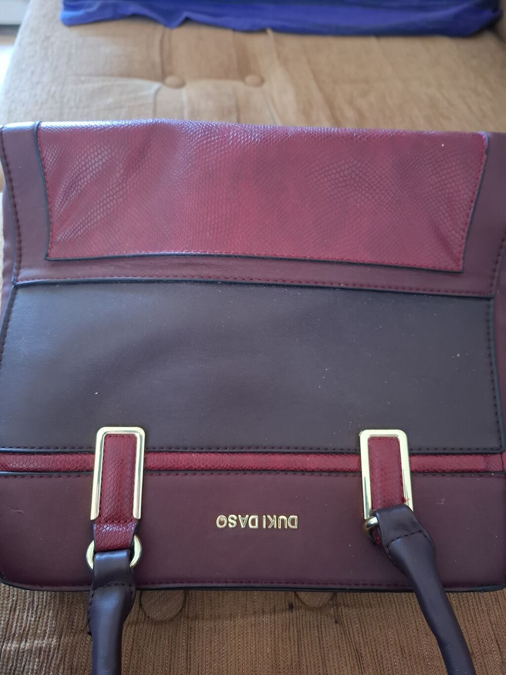 Ženska torba Duki Daso – bordo/braon - Elegantna torba od veštačke