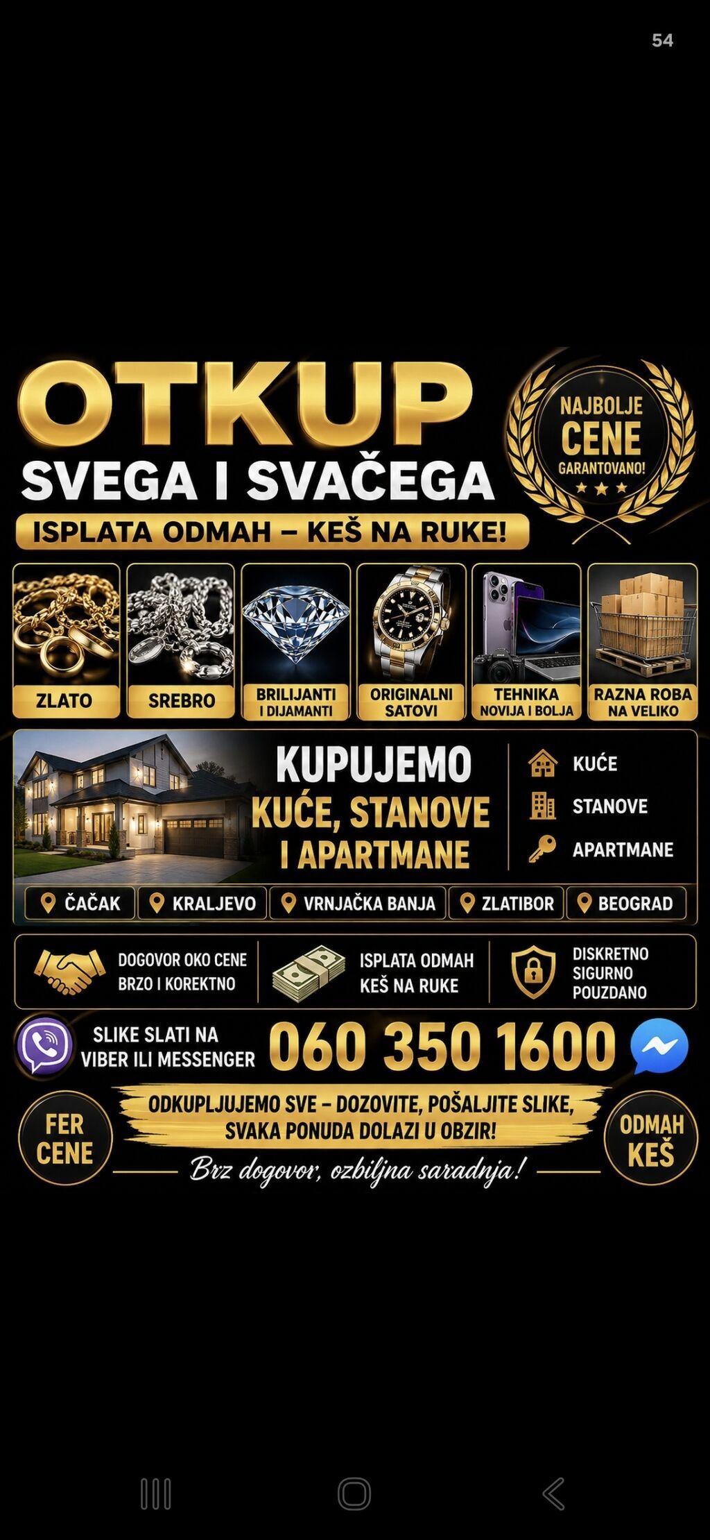 OTKUP – sve vredne stvari i roba na veliko - Zlato (sve karataže)