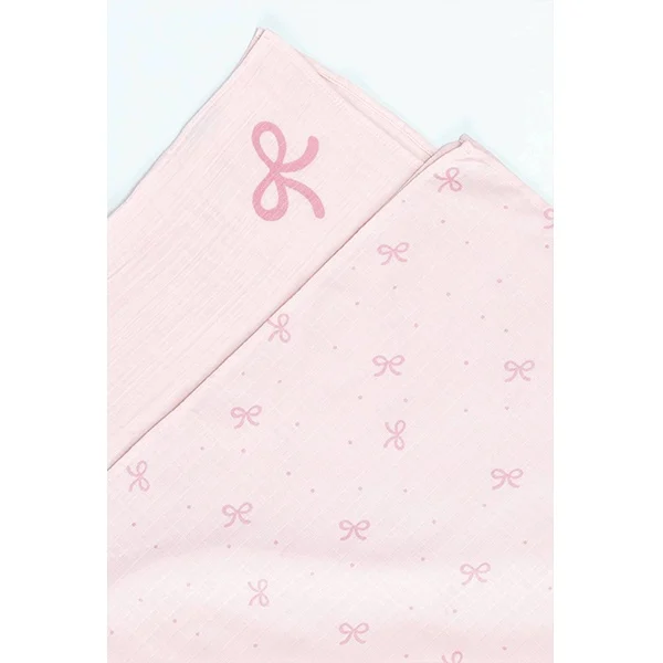 Set pelena 2 komada muslin 80x80cm mašna