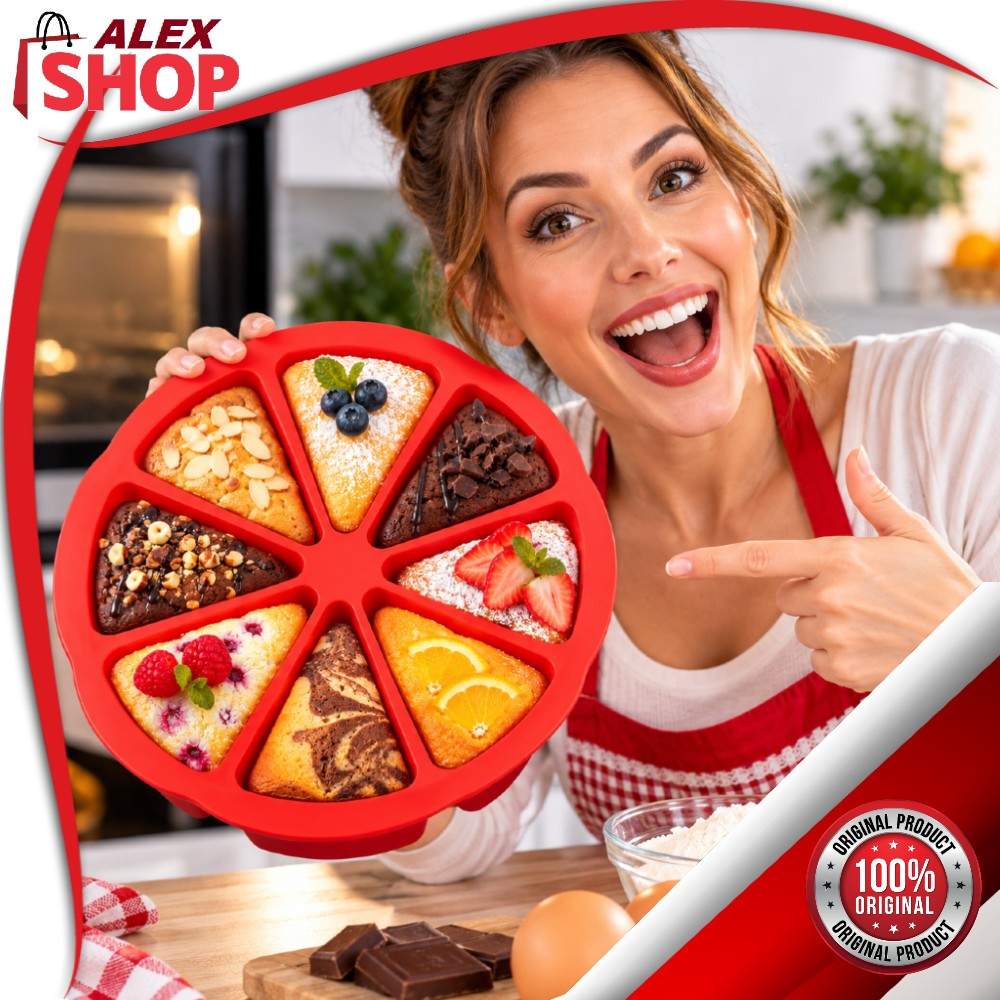 Silikonski Kalup za Kolače i Torte – 8 Trouglastih Parčića