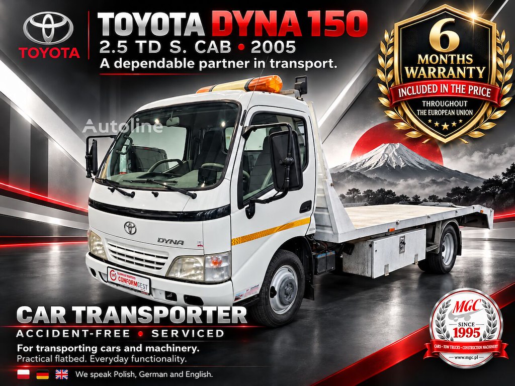 Toyota Dyna 150 2.5 TD - Serviced - Compact - GREAT! šlep auto < 3.5t