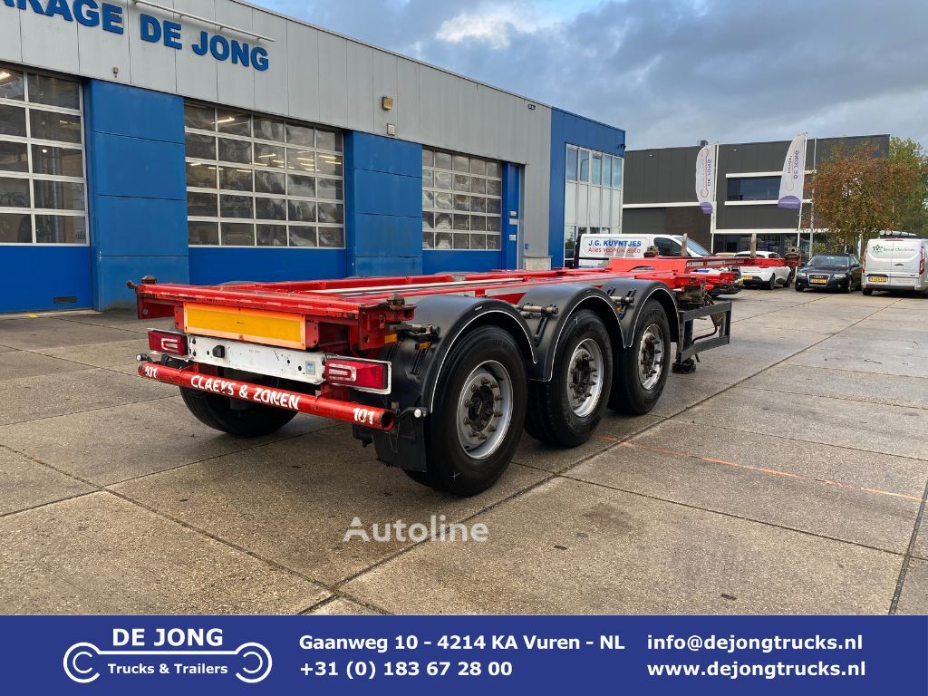 A&D LPRS24 / 2x Extendable / 1x Lift Axle / Disc Brakes poluprikolica za prevoz kontejnera