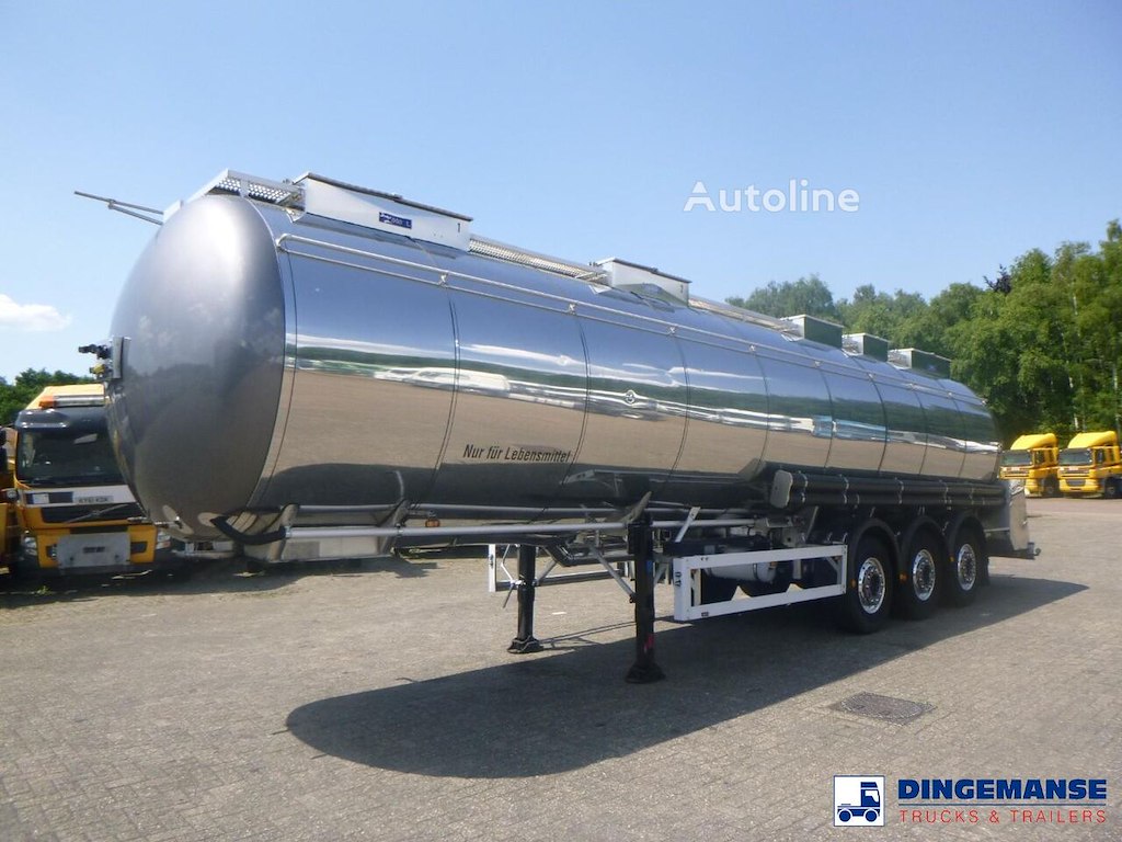 Feldbinder Food tank inox 39 m3 / 3 comp cisterna za prevoz hrane