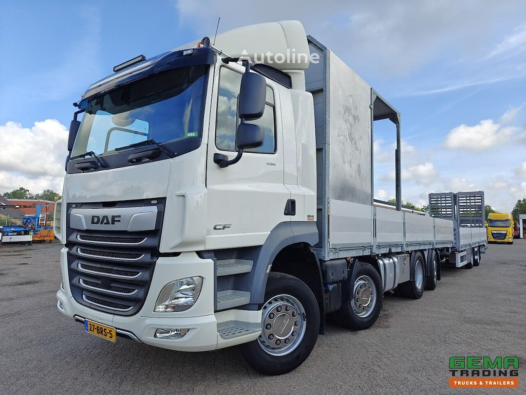 DAF CF 430 FAX 8x2/6 Day Cab Euro6D - Machine Transporter + 2-axle T autotransporter
