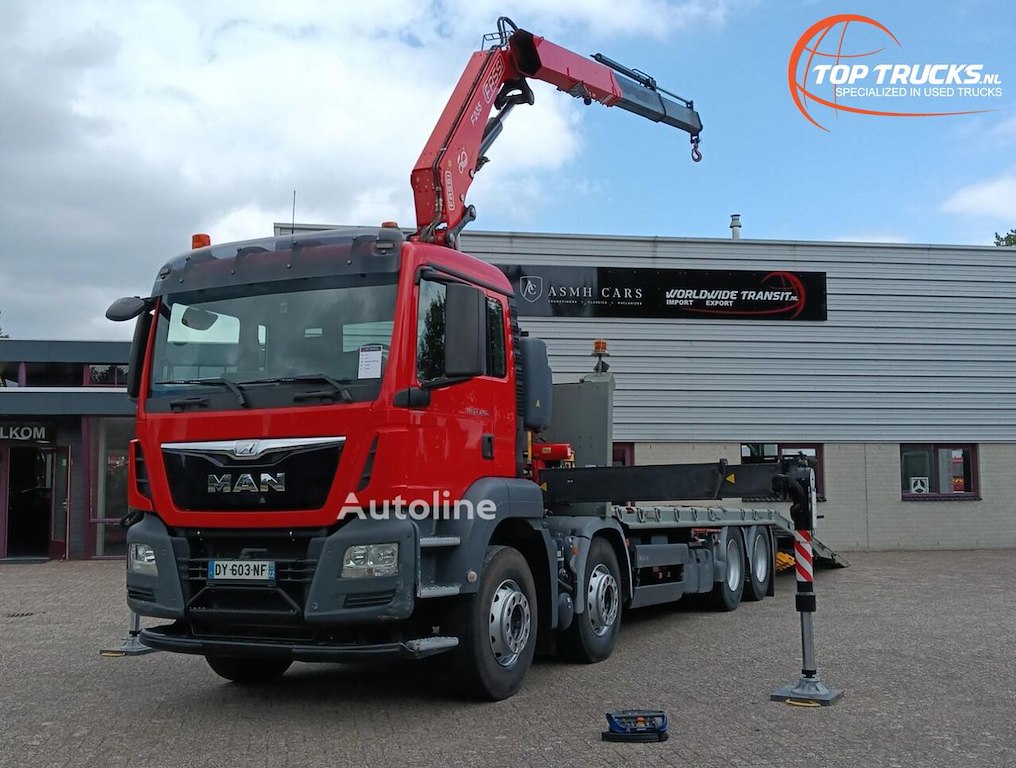 MAN TGS 35.360 8x2 - Fassi 23TM Kraan, Crane, Machine transporter, O šlep auto